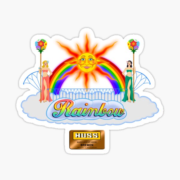 "Rainbow Ride Nostalgia" Sticker for Sale by Sunshone2 | Redbubble