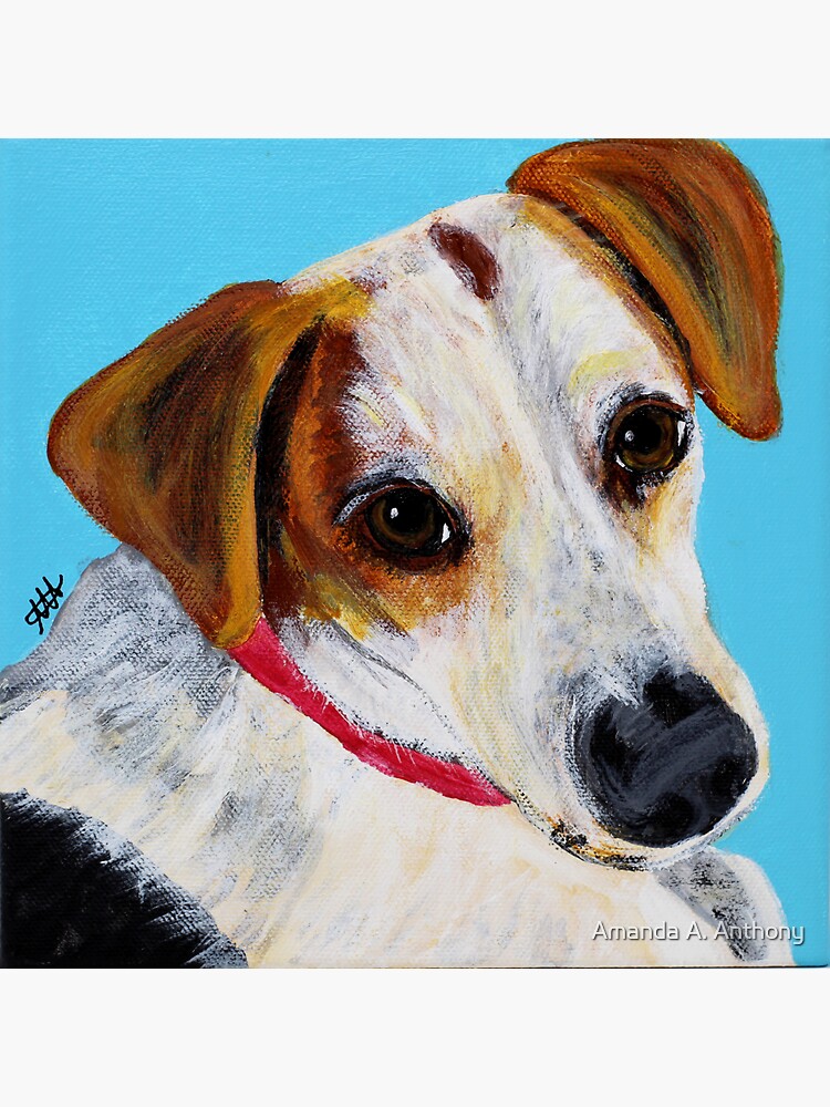 "Cletus the Treeing Walker Coonhound Mix Dog" Sticker for Sale by AmandaAAnthony | Redbubble