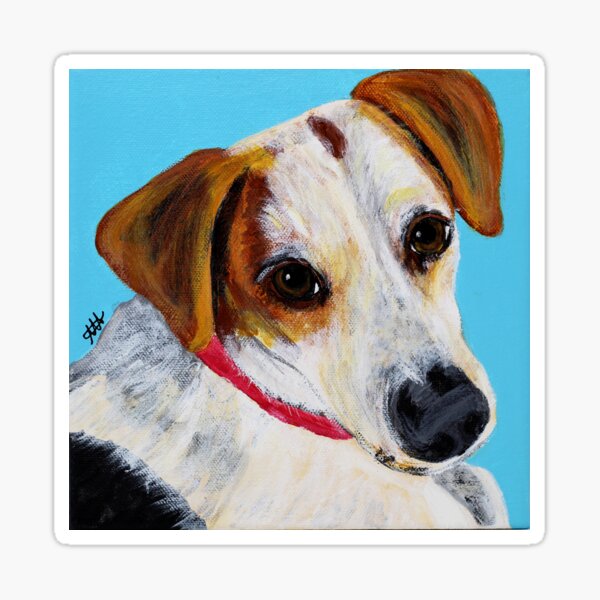 "Cletus the Treeing Walker Coonhound Mix Dog" Sticker for Sale by ...