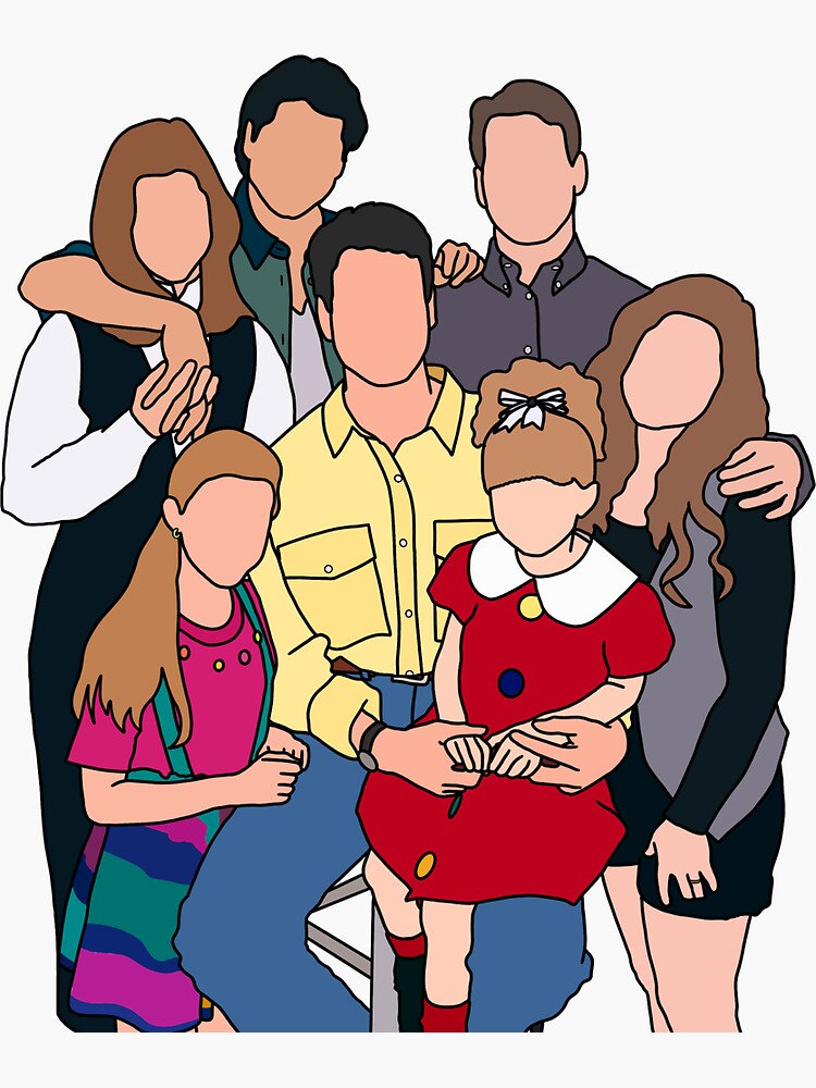 "Full House Family" Sticker for Sale by mkel02 | Redbubble