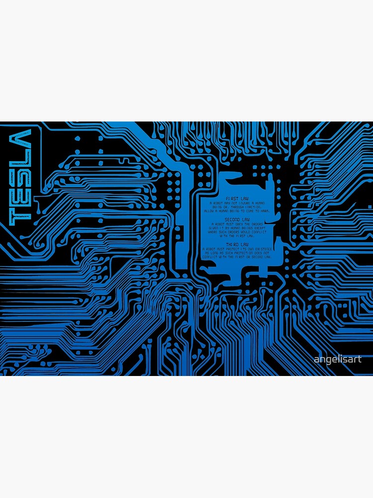 "Blue gradient computer electronic circuit, Asimov tribute." Journal ...