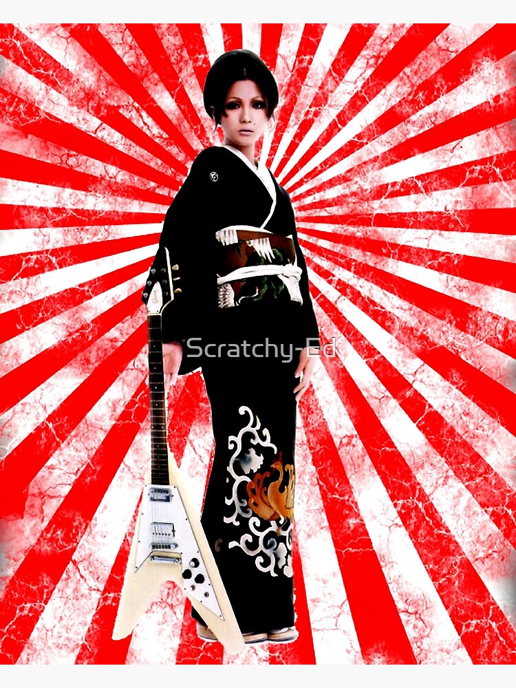 "Japanese flying V guitar" Poster for Sale by Scratchy-Ed | Redbubble