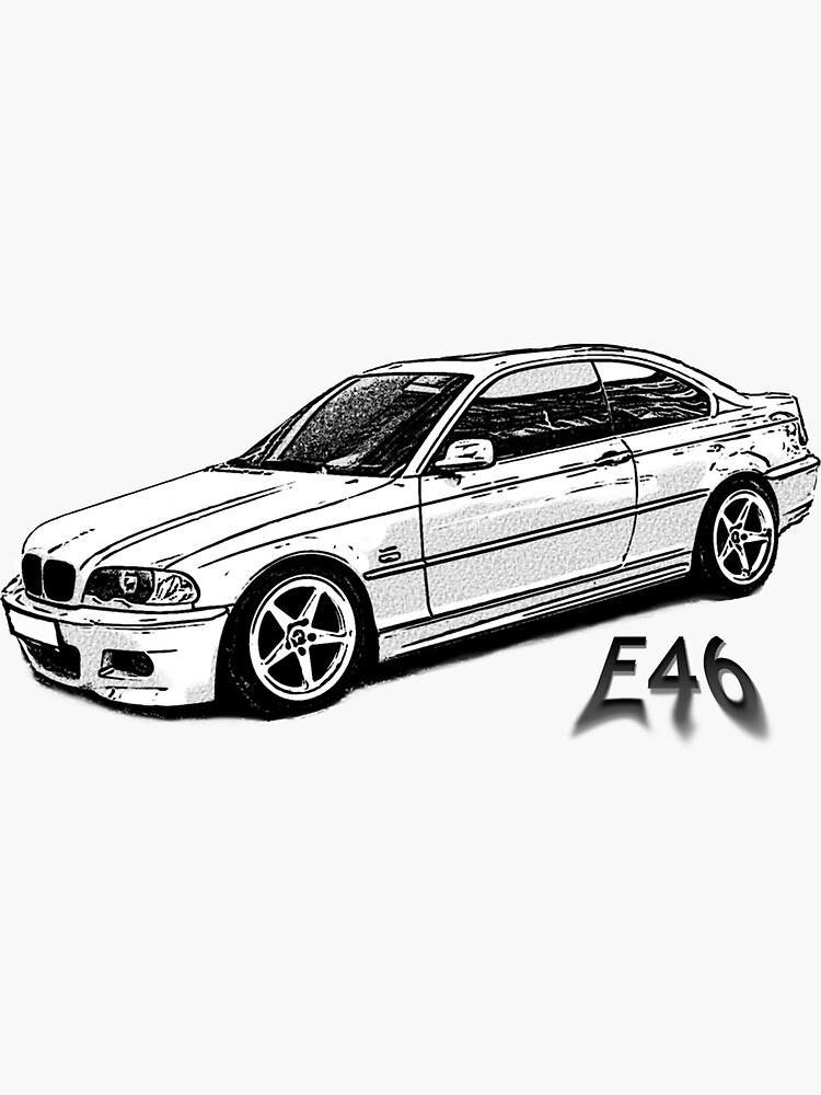 "Classic Car E46 Coupe" Sticker by ClasPro | Redbubble