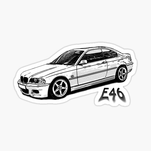 "Classic Car E46 Coupe" Sticker by ClasPro | Redbubble