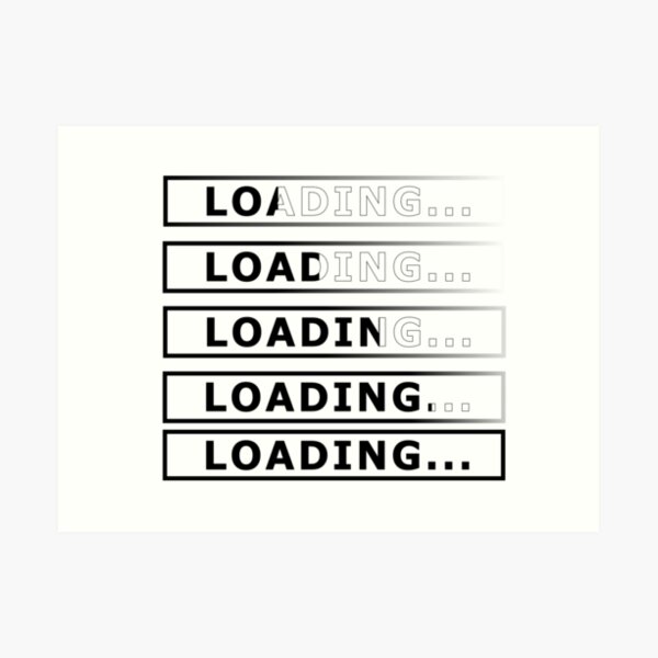"Loading progress status bar icon set. Web design app download timer" Art Print for Sale by ...