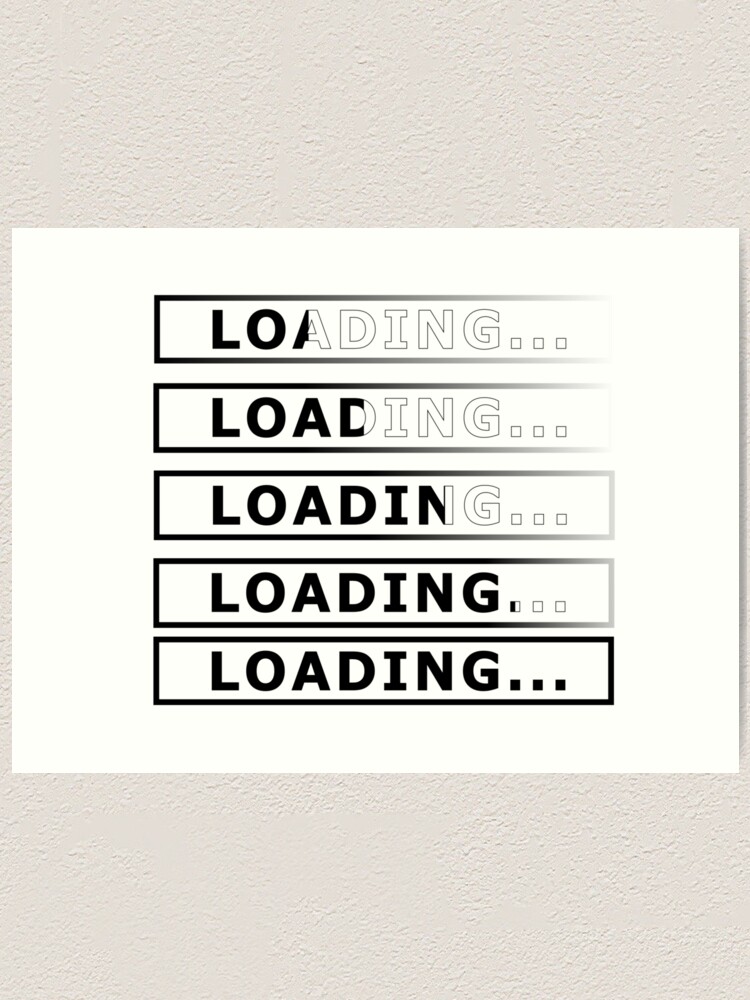 "Loading progress status bar icon set. Web design app download timer" Art Print for Sale by ...