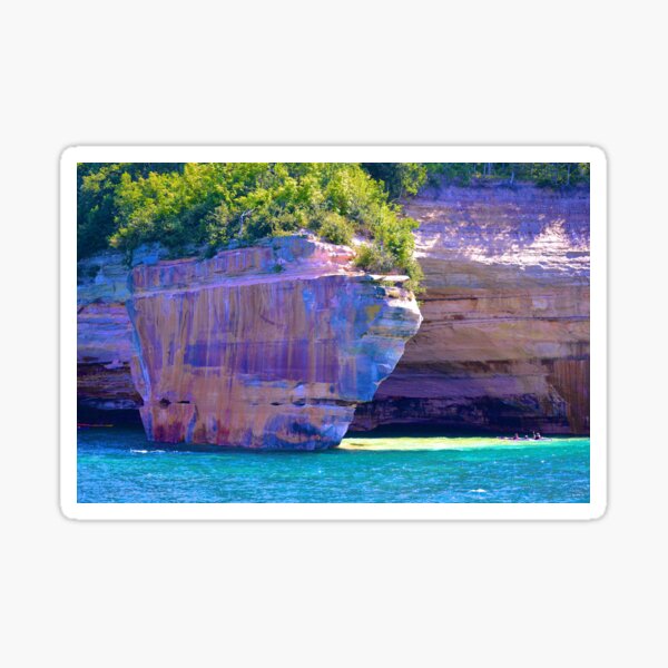 "Michigan's Pictured Rocks" Sticker by AlsknMommaBear2 | Redbubble