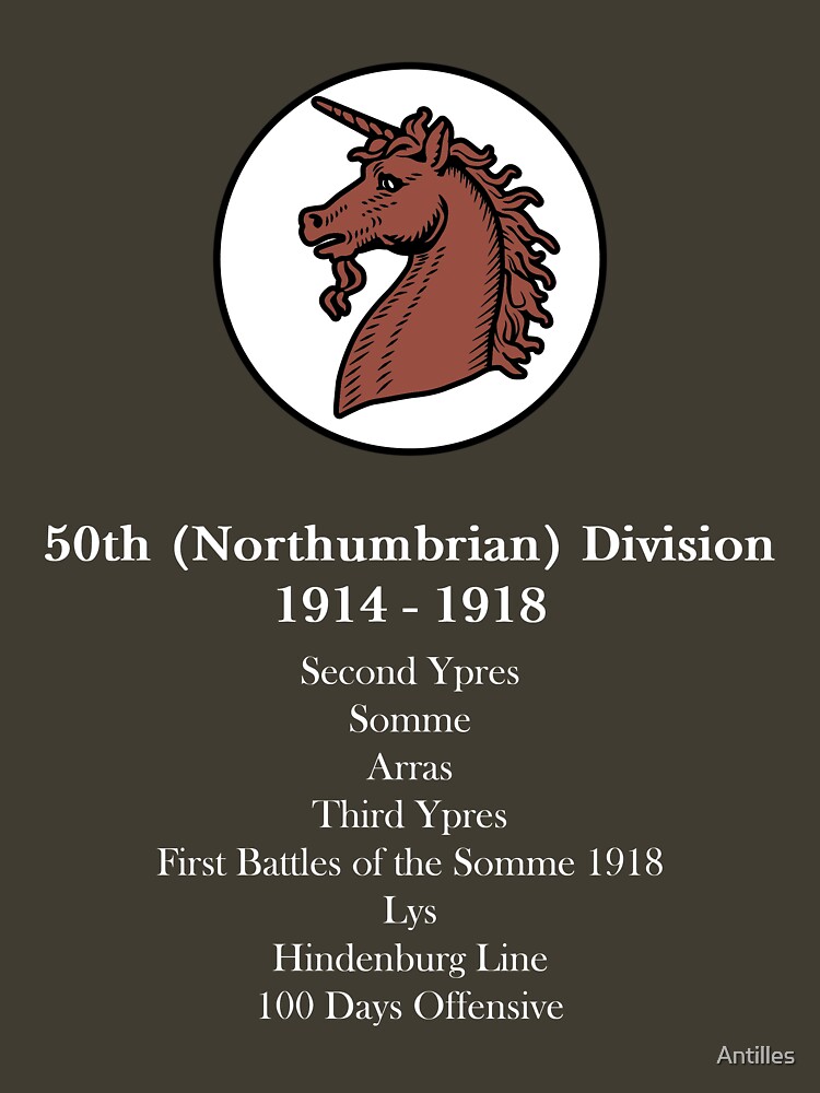 "50th (Northumbrian Division." T-shirt for Sale by Antilles | Redbubble ...