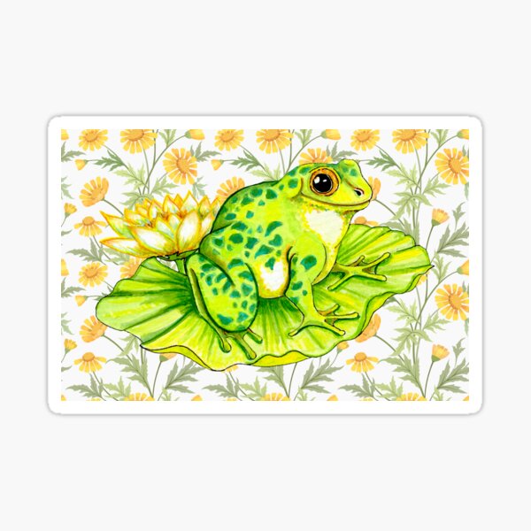 "Cottagecore frog" Sticker for Sale by veronikanovak | Redbubble