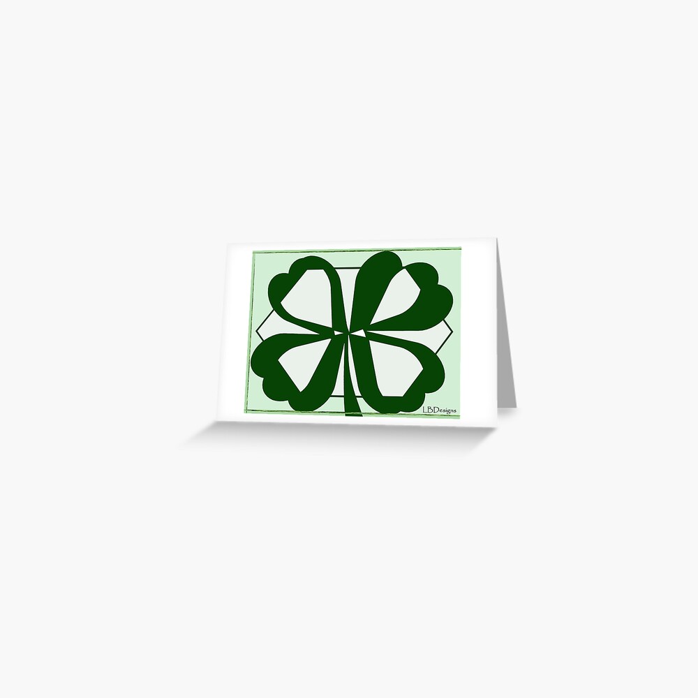 "Four-Leaf Clover 21" Greeting Card by RBLBDesigns | Redbubble