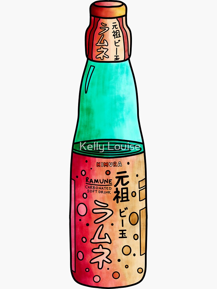 "Ramune Soda Japanese Drink" Sticker for Sale by kellylouisev | Redbubble