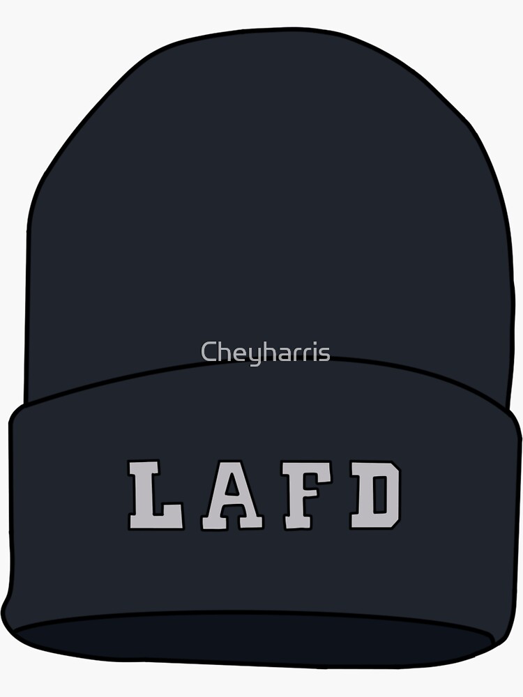 "Quackity LAFD beanie " Sticker for Sale by Cheyharris | Redbubble