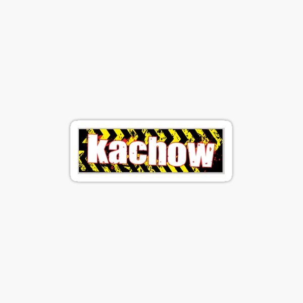 "kachow bumper sticker" Sticker by Nhee | Redbubble