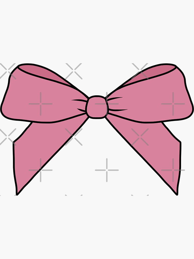 "Pink Bow" Sticker by lovelyliaa | Redbubble