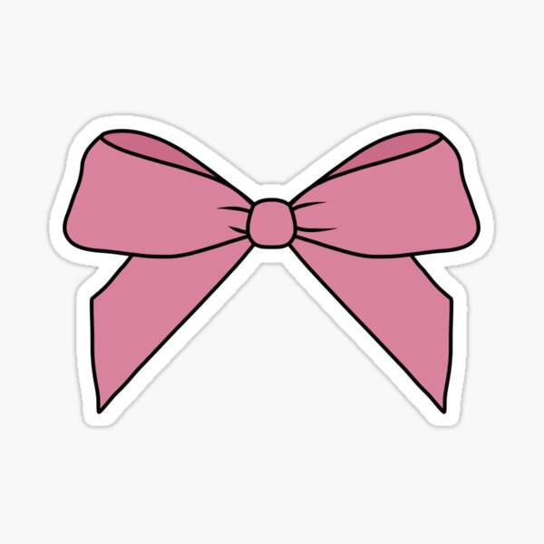 "Pink Bow" Sticker by lovelyliaa | Redbubble