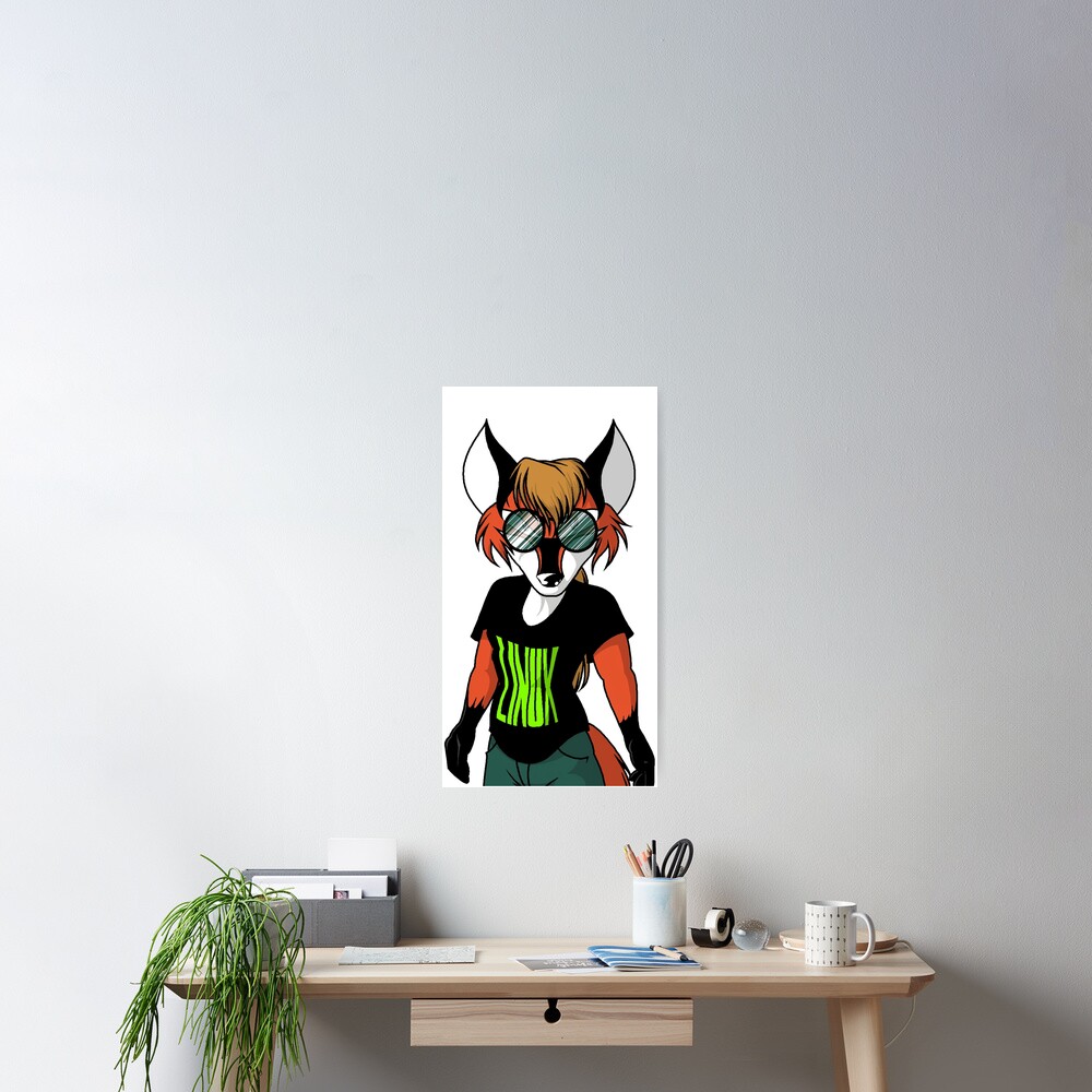 "Xenia the Linux Fox" Poster for Sale by alko | Redbubble