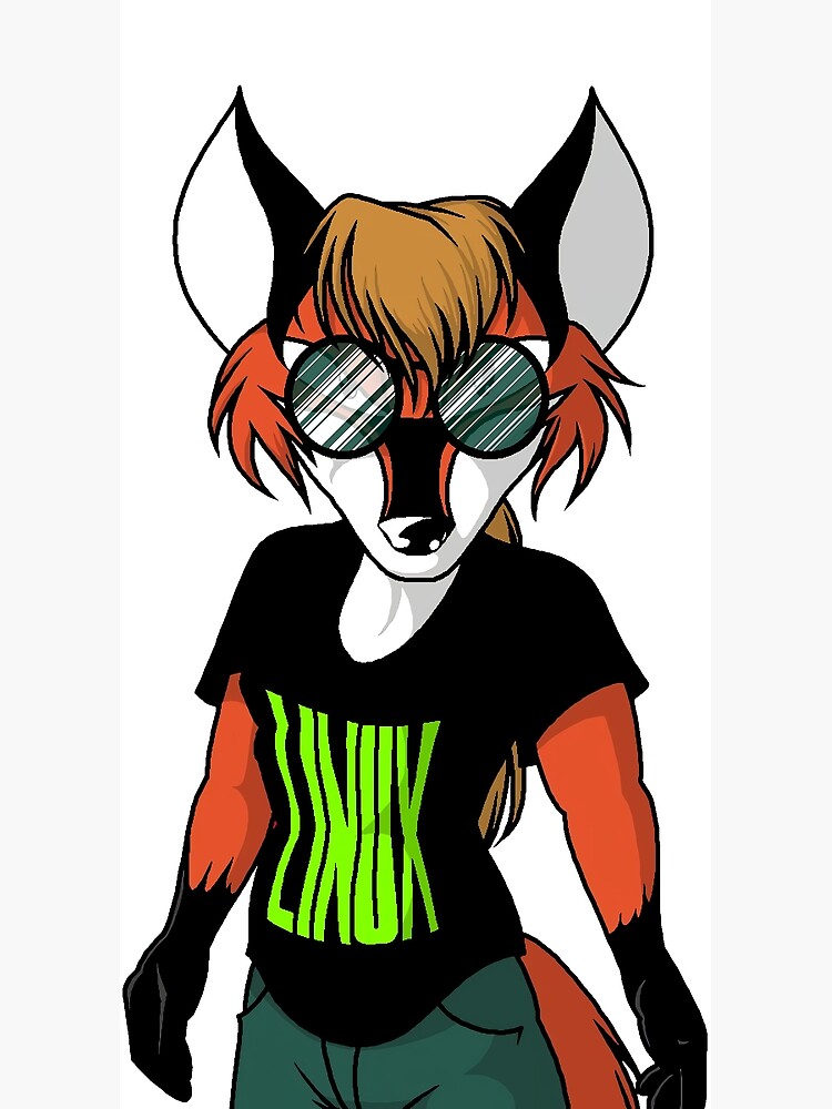 "Xenia the Linux Fox" Poster for Sale by alko | Redbubble