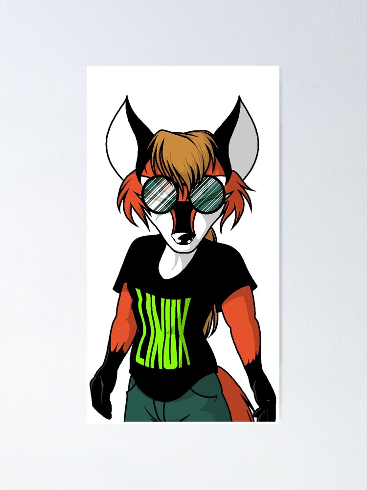 "Xenia the Linux Fox" Poster for Sale by alko | Redbubble