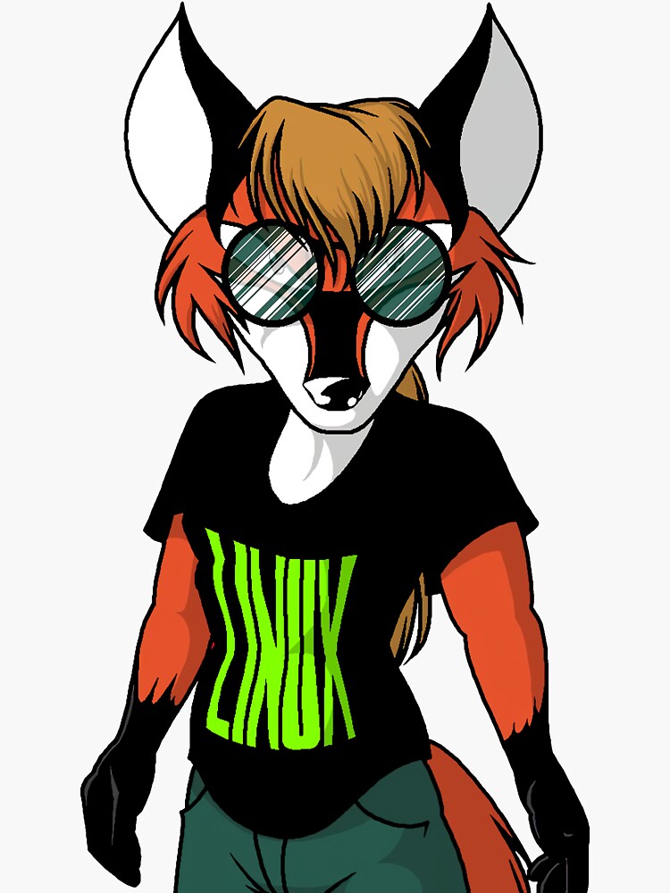 "Xenia the Linux Fox" Sticker for Sale by alko | Redbubble