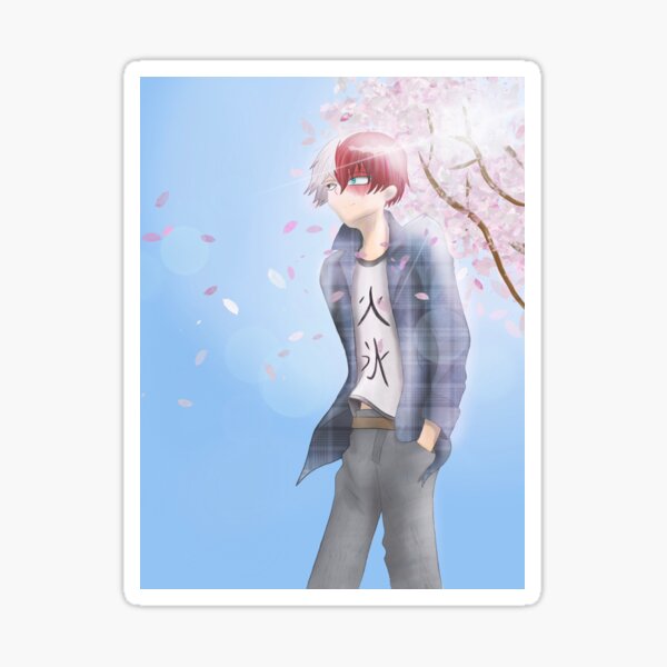 "Shoto in the Spring" Sticker for Sale by CasseroleTuna | Redbubble