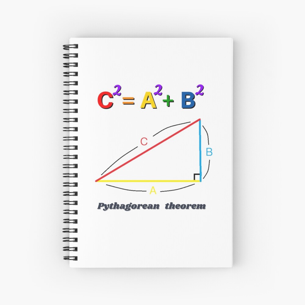 "C2 = A2 + B2" Spiral Notebook by Jupiter-shop | Redbubble