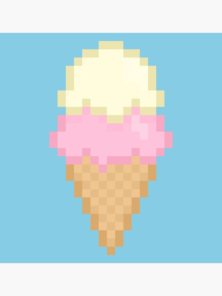 Lámina fotográfica «Helado de Pixel Art» de Pixelsticks | Redbubble