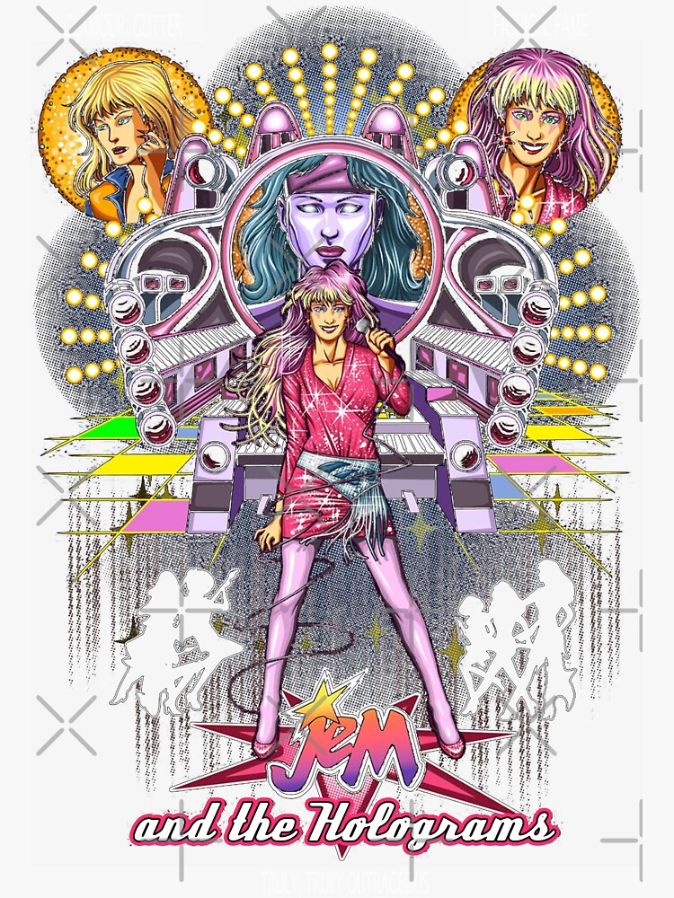 Pegatina «Love Jem and the Holograms Música Arte de dibujos animados ...