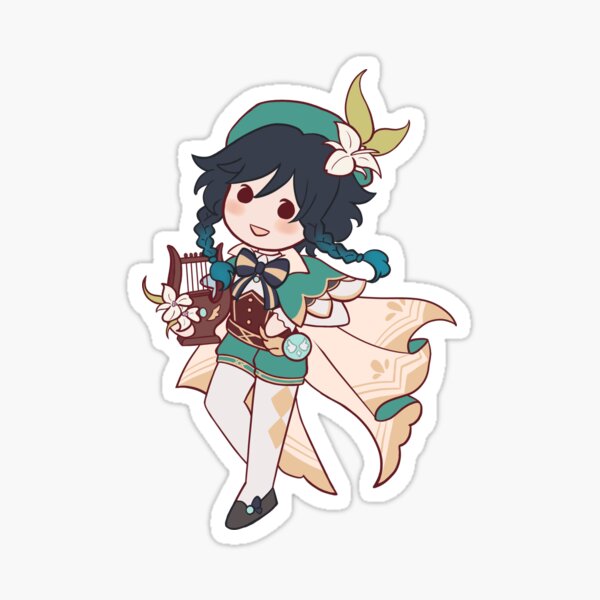 "Venti Chibi" Sticker for Sale by artsy-ham | Redbubble
