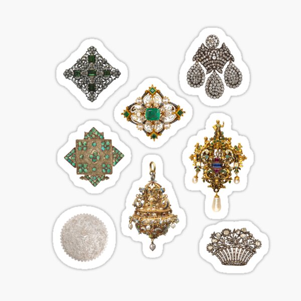 "Eight Mini Brooches | Vintage Accessories | Vol. 1" Sticker for Sale ...