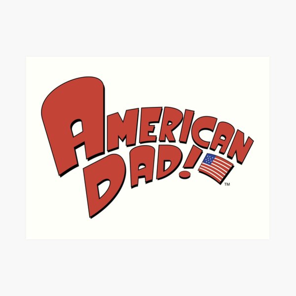 "American Dad Logo" Art Print by olivia-krig | Redbubble