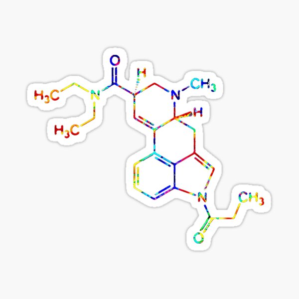 "Molecular structure of LSD" Sticker for Sale by DotorEaon | Redbubble
