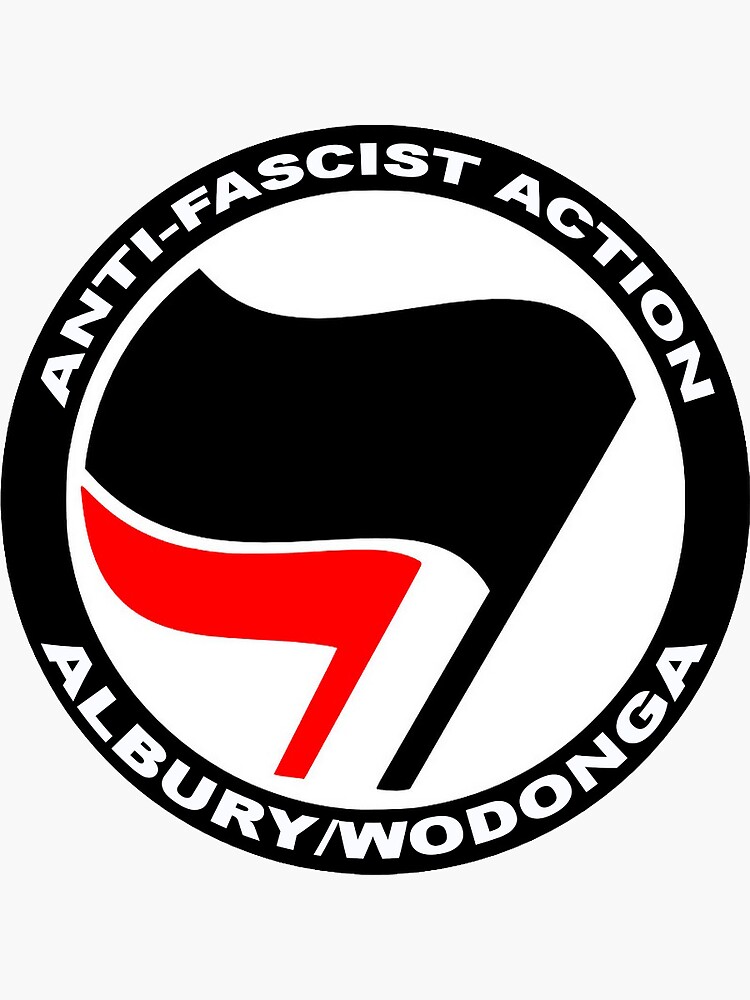 "Anti-Fascist Action Albury/Wodonga - Flag Logo" Sticker for Sale by ...