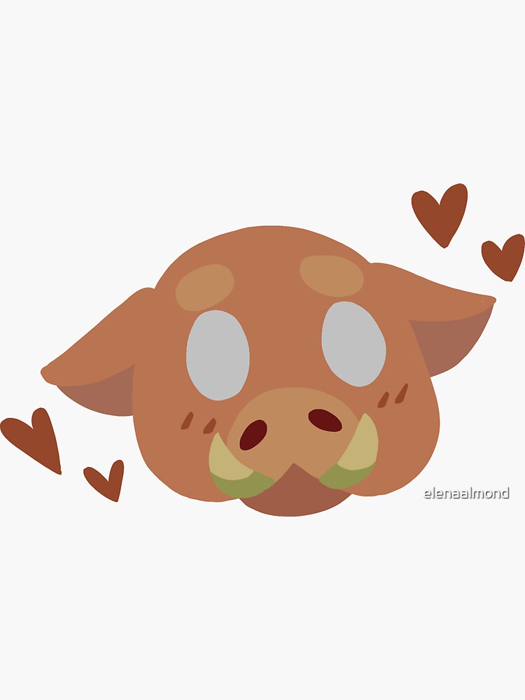 "cute little piglin " Sticker for Sale by elenaalmond | Redbubble