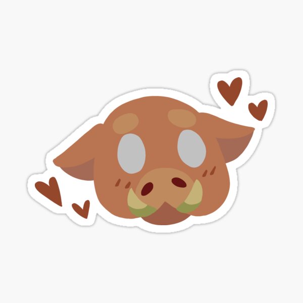 "cute little piglin " Sticker for Sale by elenaalmond | Redbubble