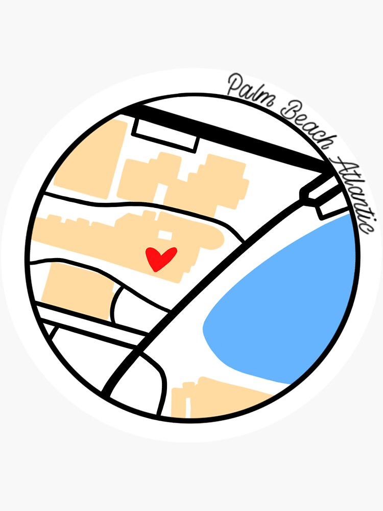 "Palm Beach Atlantic University Map" Sticker for Sale by DesignCutts ...