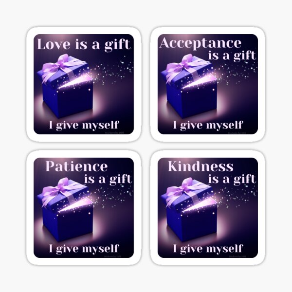"Self Love Sticker Pack Love, Acceptance, Patience, Kindness - Sticker ...