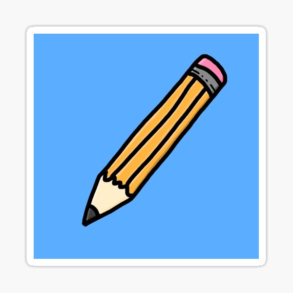 "Pointy Pencil" Sticker for Sale by coed-criminal | Redbubble