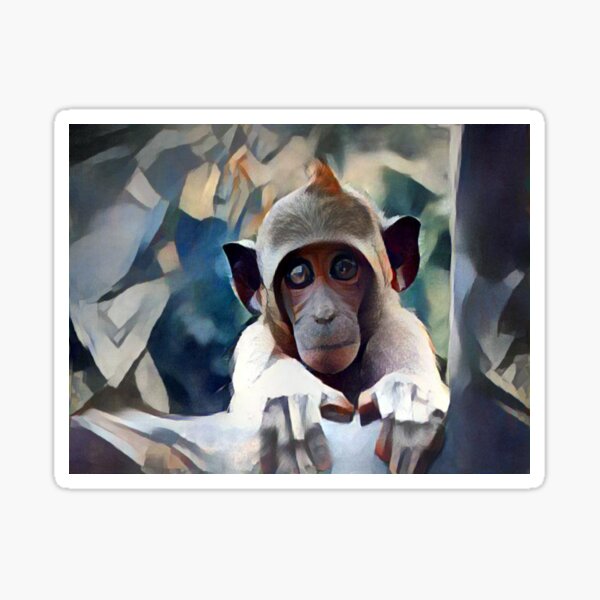 "Monkey | Digital art" Sticker for Sale by ONABERS | Redbubble