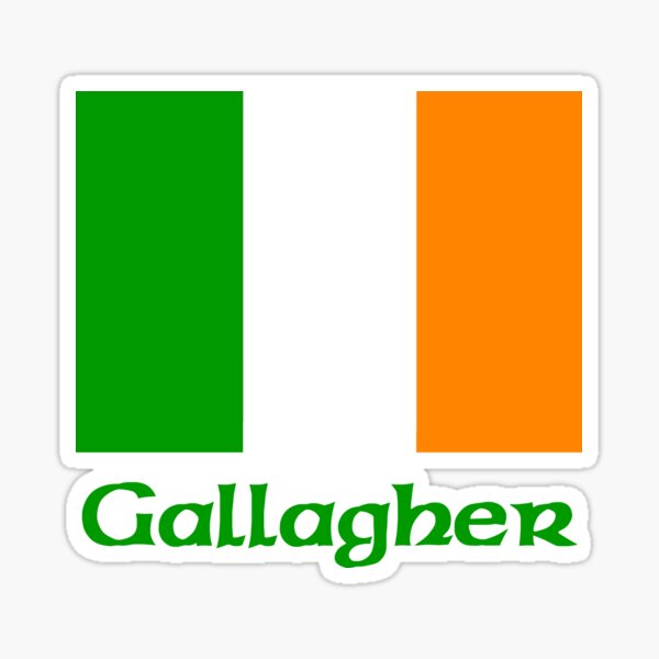 "Gallagher Irish Flag" Sticker by IrishArms | Redbubble