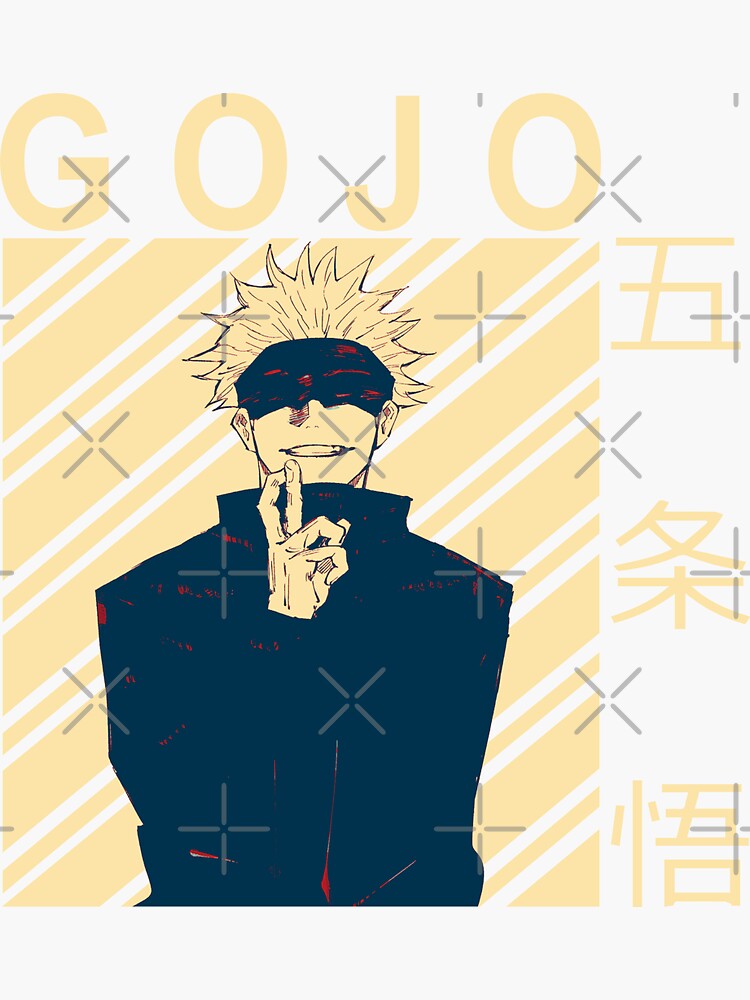 "Classic Gojo Juju Print" Sticker by MatildaParker53 | Redbubble