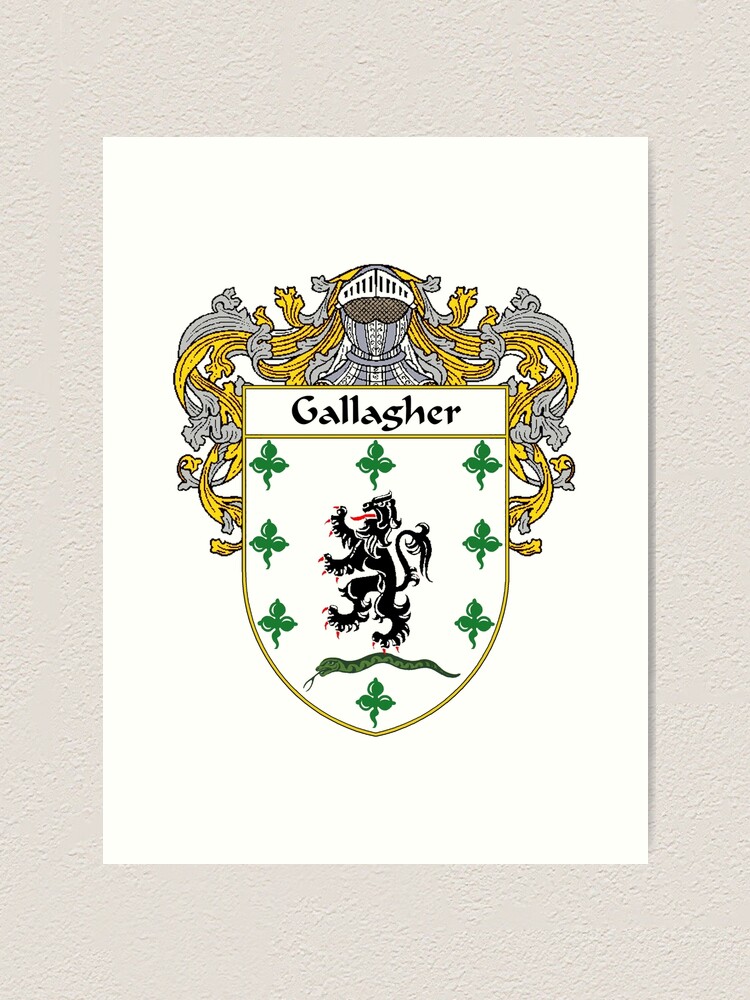"Gallagher Coat of Arms/Family Crest" Art Print for Sale by IrishArms ...