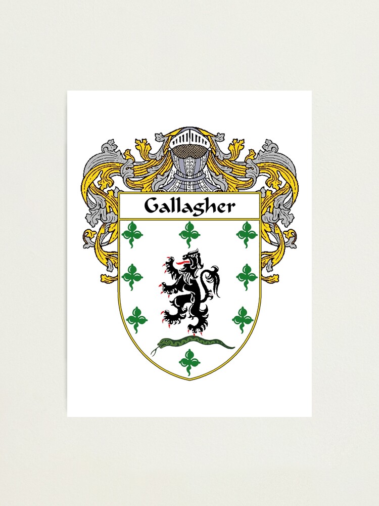 "Gallagher Coat of Arms/Family Crest" Photographic Print for Sale by ...