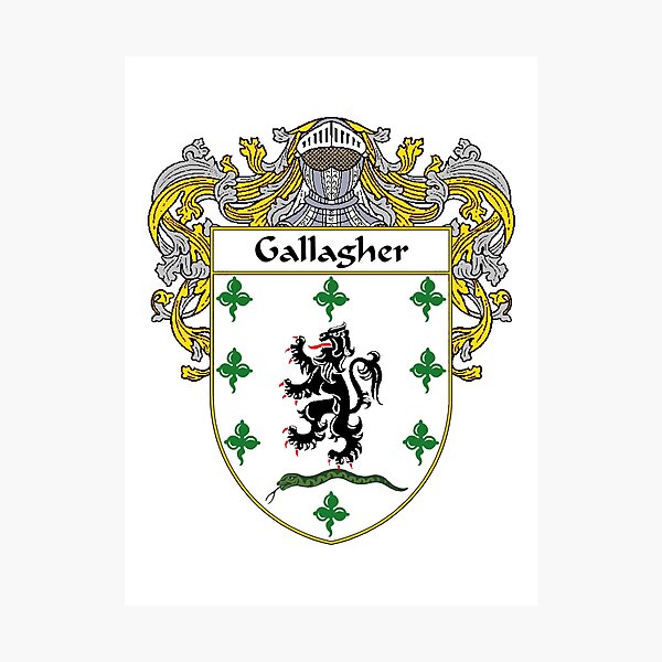 "Gallagher Coat of Arms/Family Crest" Photographic Print for Sale by ...