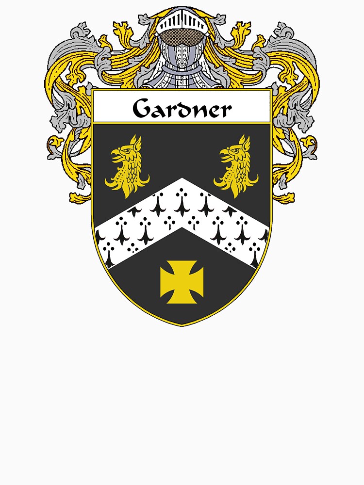 "Gardner Coat of Arms/Family Crest" T-shirt for Sale by IrishArms ...