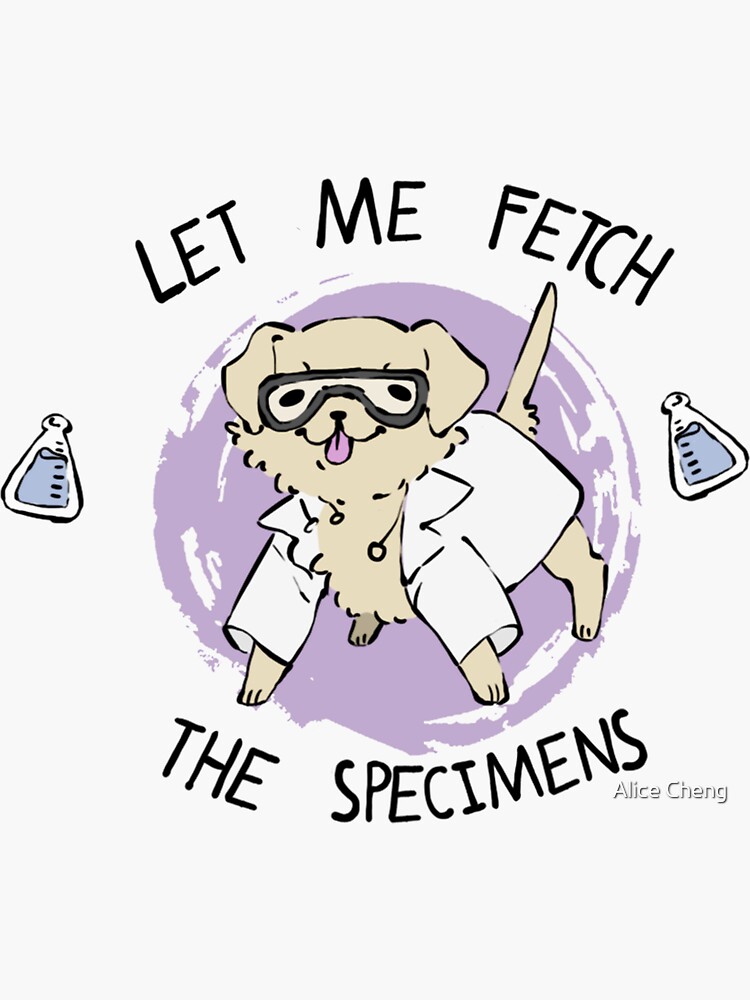 "Funny Lab Tech" Sticker for Sale by Alicecutecorner | Redbubble