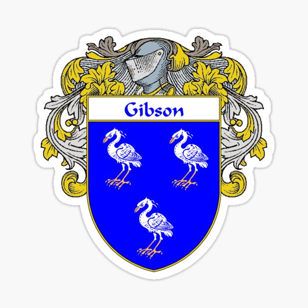 "Gibson Coat of Arms/Family Crest" Sticker for Sale by IrishArms ...