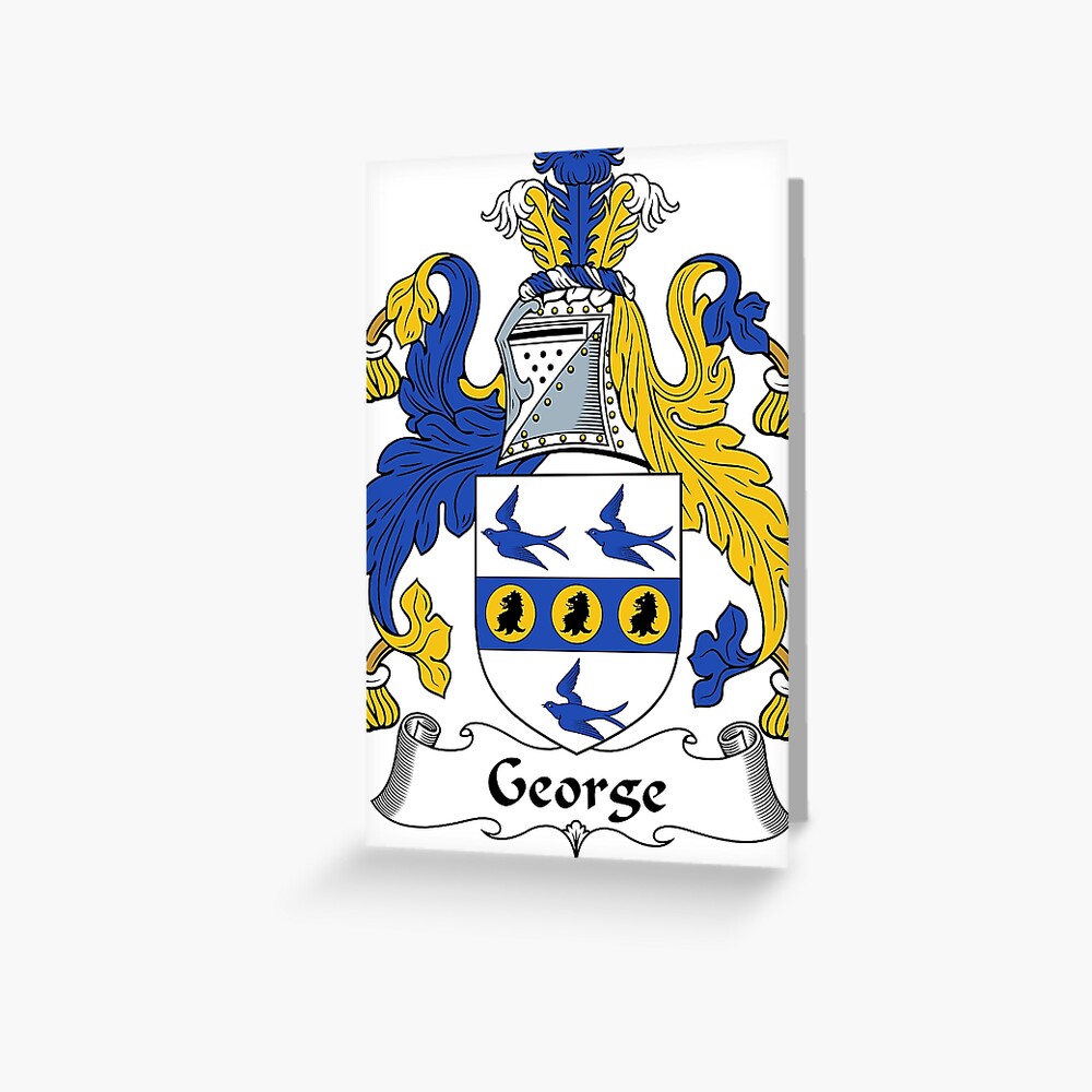 "George Coat of Arms / George Family Crest" Greeting Card by IrishArms ...