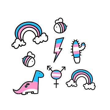 "Trans Collection" Sticker for Sale by beckettls | Redbubble