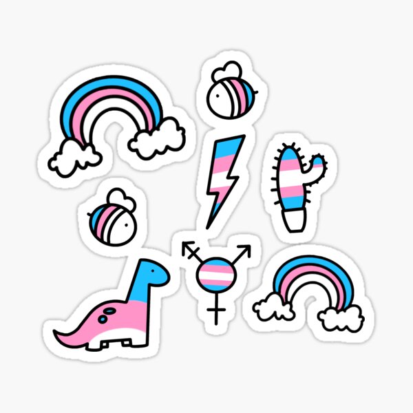 "Trans Collection" Sticker for Sale by beckettls | Redbubble