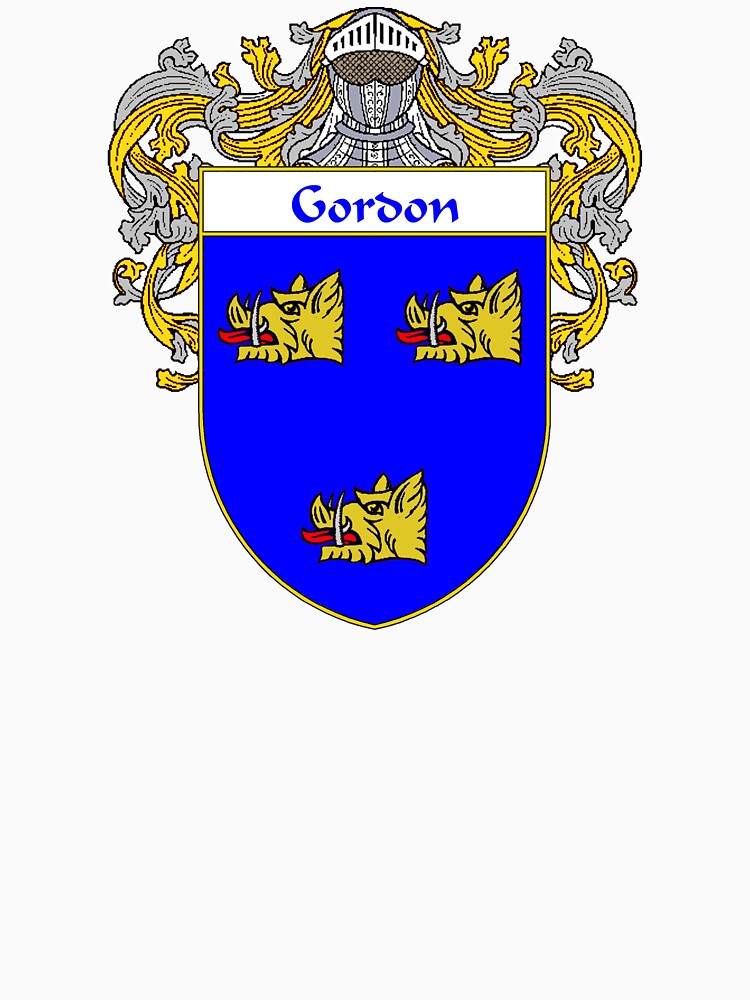 "Gordon Coat of Arms/Family Crest" T-shirt for Sale by IrishArms ...